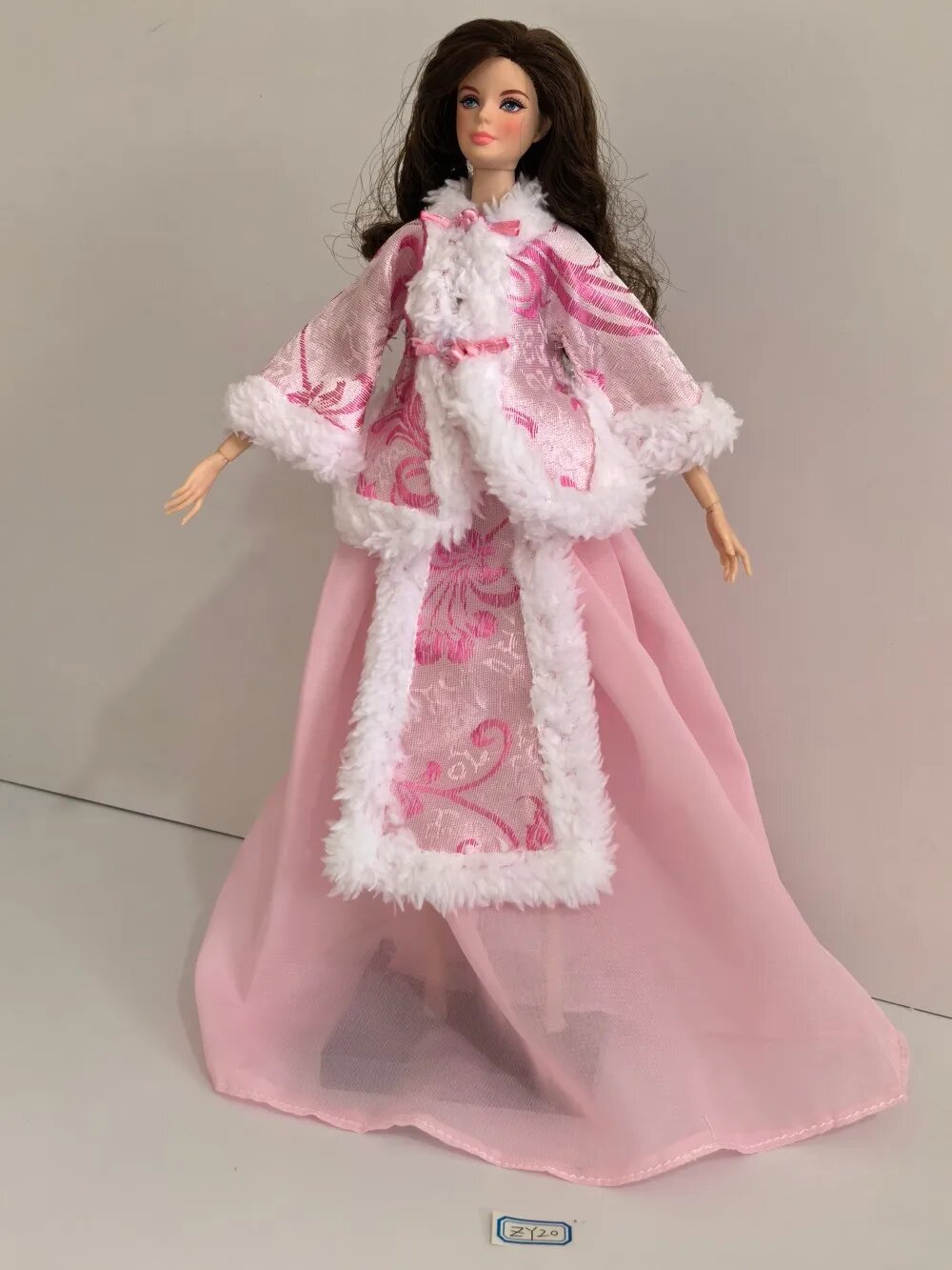 Розовая кукла Barbie в розовом платье ZY20