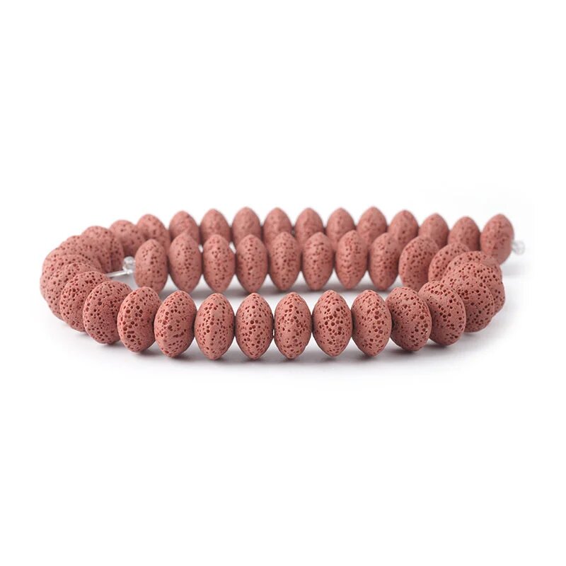Бусины из вулканического камня лава 10 мм Розовый, 10MM about32 PCS, 6