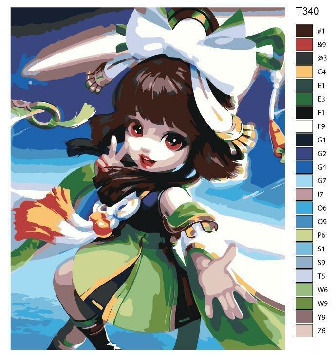 Картина по номерам Т340 "Mobile Legends: чанэ" 70x90