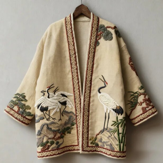 Женское хаори DIDUQIPAO, японский стиль укиё-э, полиэстер S, kimono 10