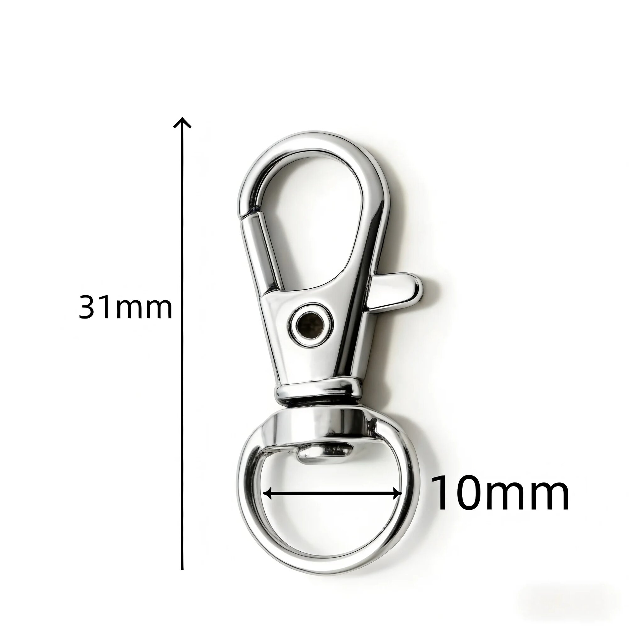 Металлические поворотные карабины-лобстеры 5/20/50/100 шт. 10 Pcs per pack, 10mm