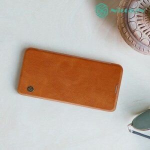 Чехол книжка для смартфона Nillkin QIN Series для Samsung Galaxy A60, Galaxy M40, коричневый
