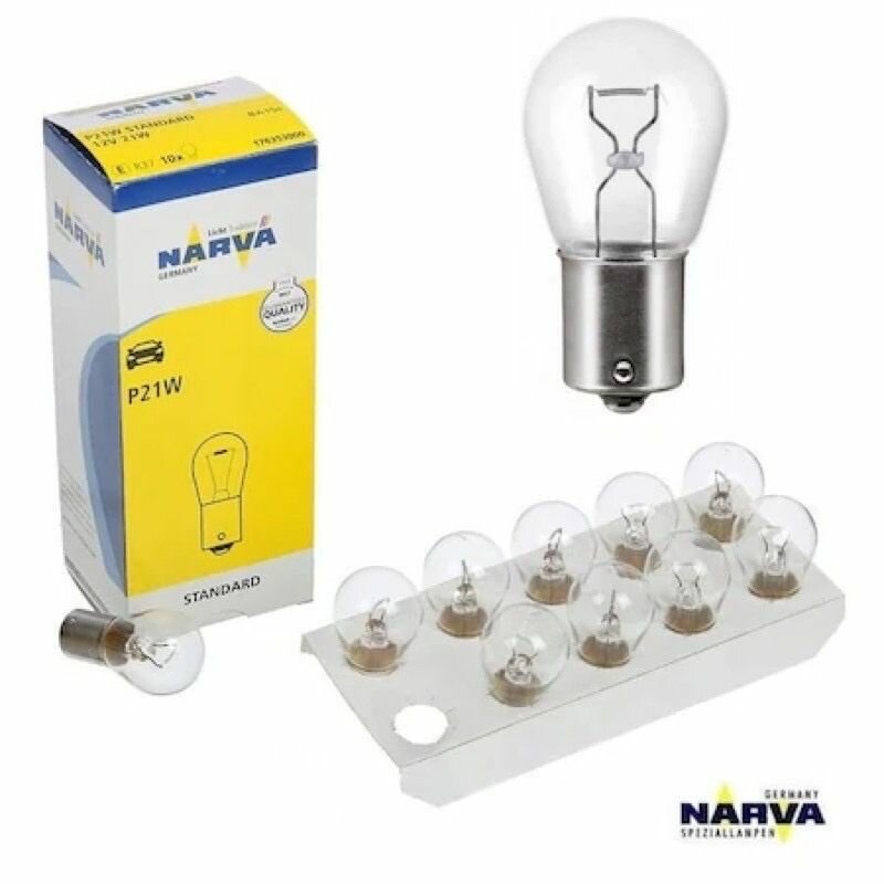 NARVA 17635 Лампа накаливания" Stop lamps P21W" 12В 21Вт (комплект 10 штук)