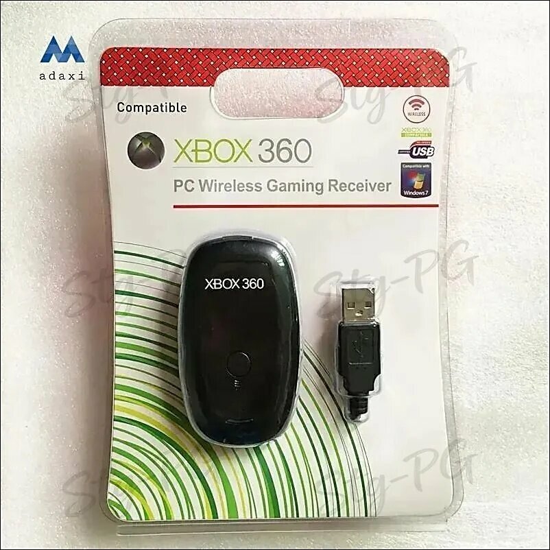 Беспроводной Wi-Fi Адаптер / Ресивер для подключения геймпада xbox 360 к Компьютеру PC wireless gaming receiver USB-приемник 2.0