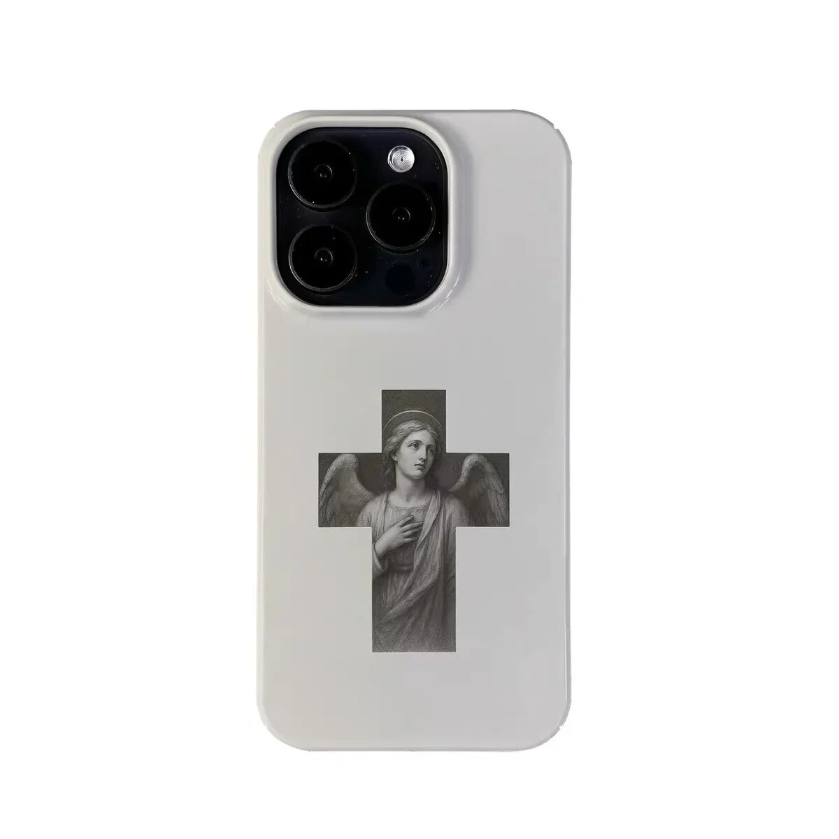 Чехол для iPhone 15 с ангелом и крестом