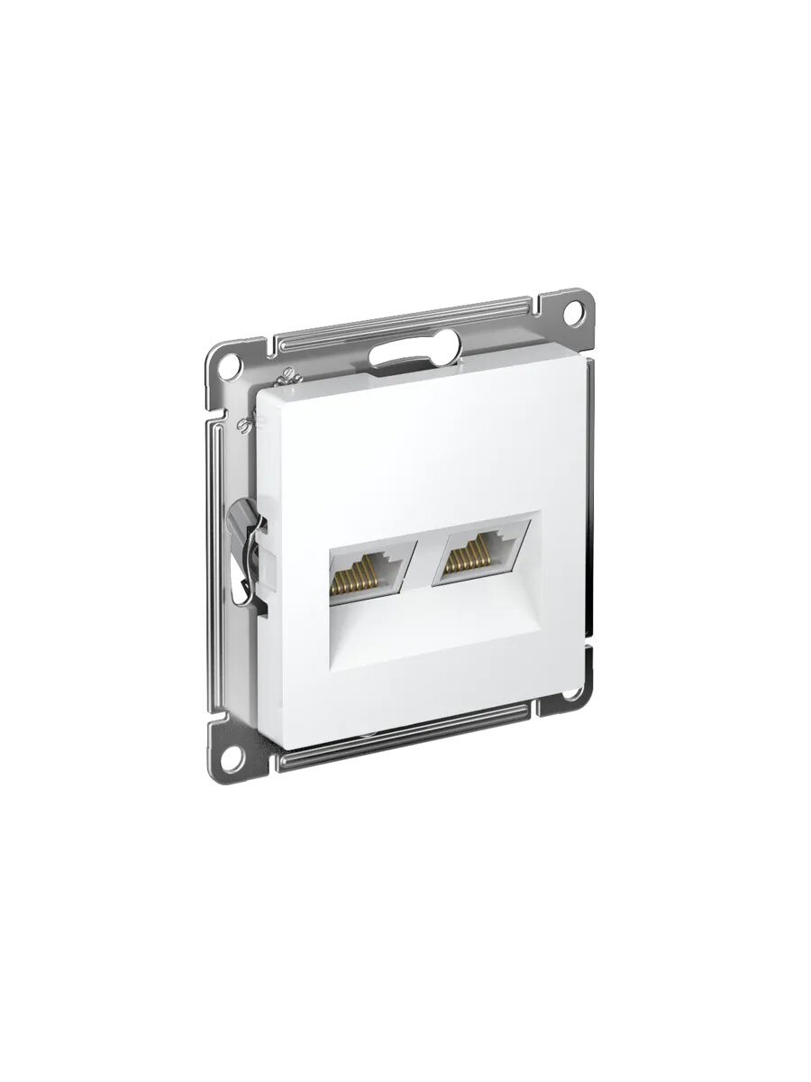 Розетка компьютерная двойная AtlasDesign RJ45+RJ45 Cat.5e