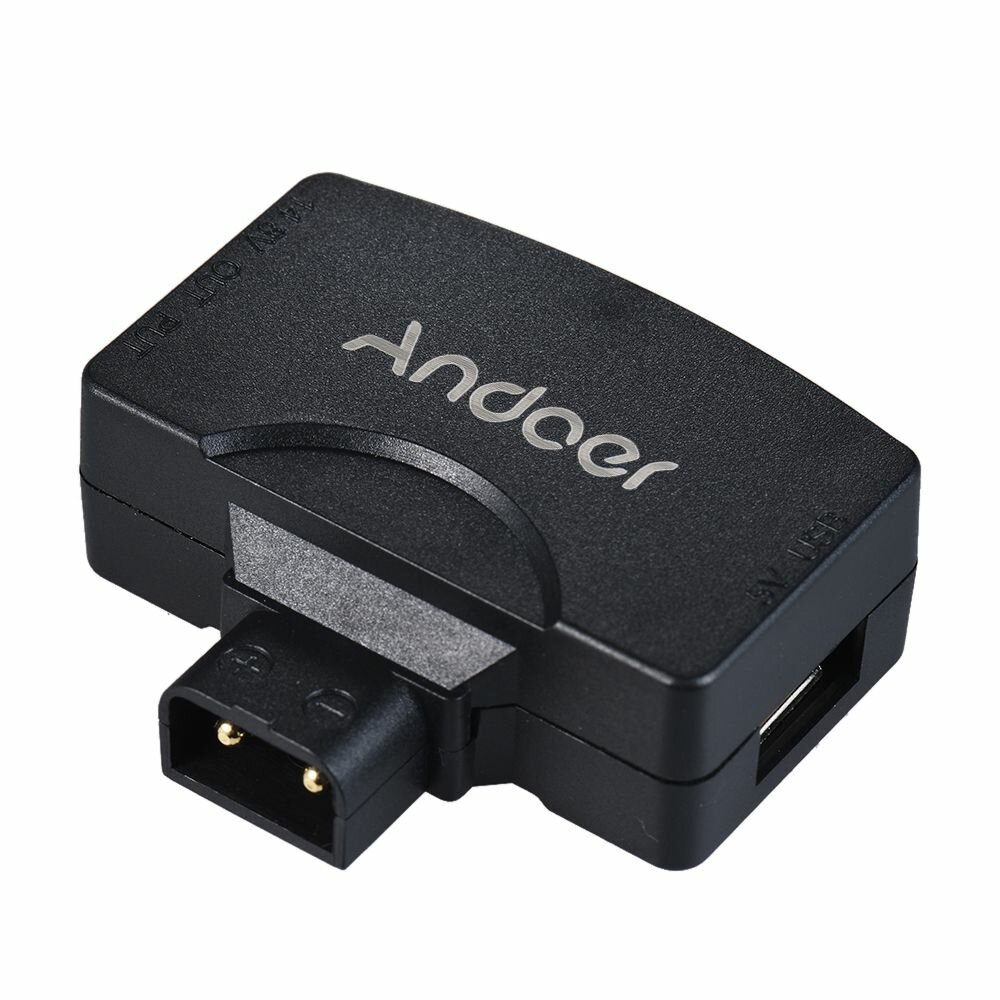 Адаптер Andoer D-Tap to 5V USB для аккумулятора видеокамеры с V-образным креплением