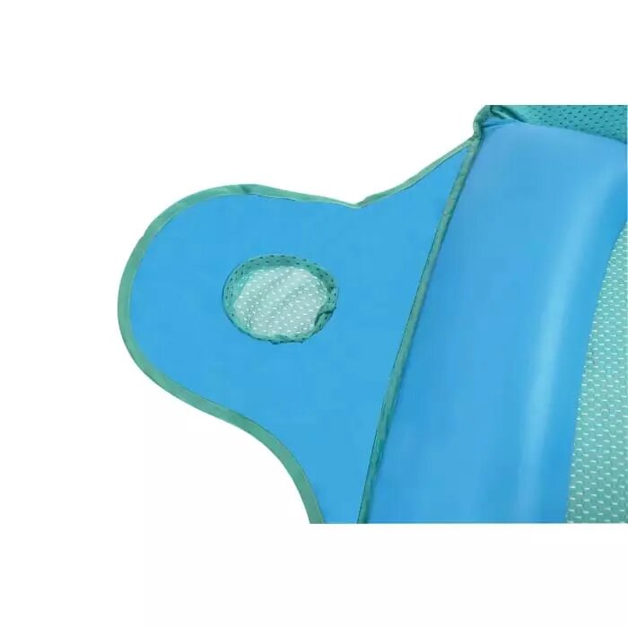 Надувной матрас BestWay Flex n Fold 43553 BW с плотиком 61 × 41 см, нагрузка до 90 кг, сетчатое дно, ПВХ, голубой — фото 1