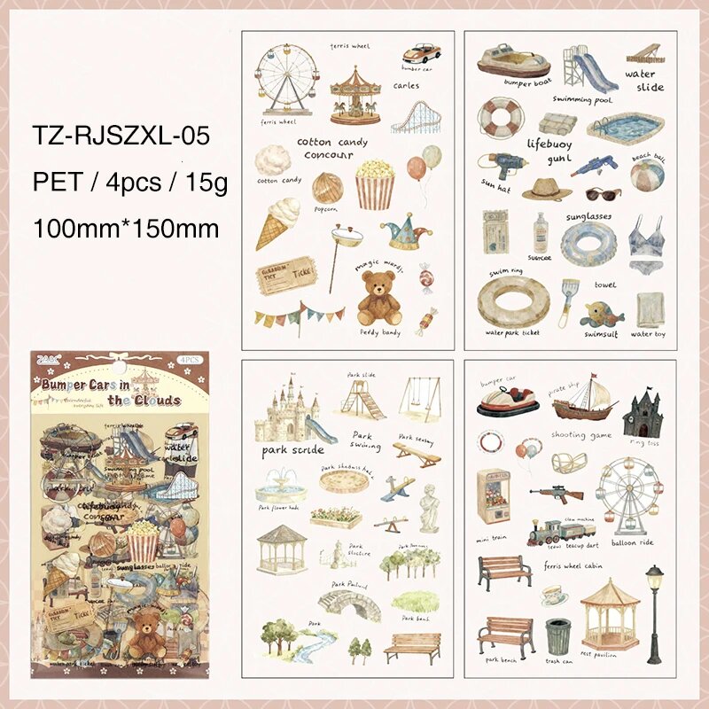 Винтаж стикеры JIANWU Diary для коллажей TZ-RJSZXL-05