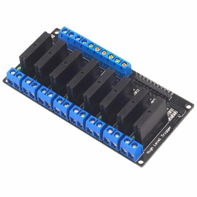 8-канальный модуль твердотельных реле PLC, 5V - высокий уровень