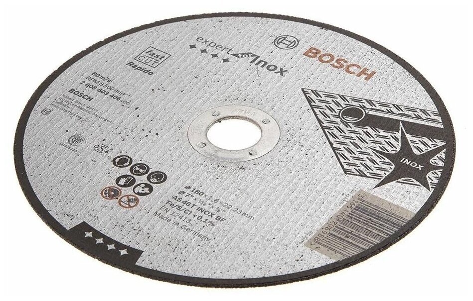 Отрезной круг INOX 180x22.2х1.6 мм Bosch 2608603406