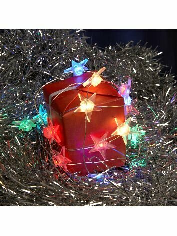 Гирлянда линейная Звездочки USB 20LED мульти, IP 20, 1.8м, CL571, FERON 41646