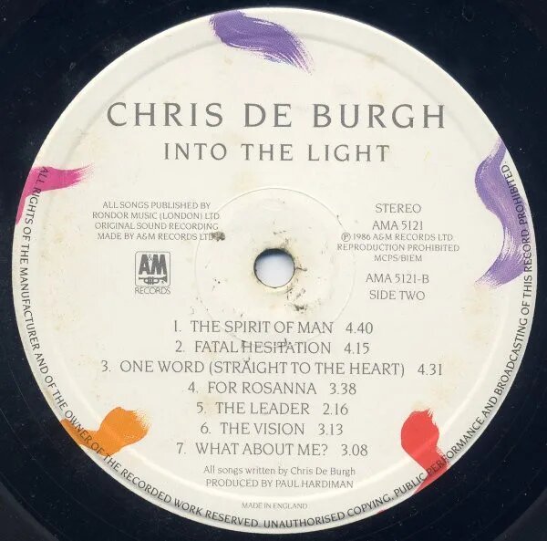 Chris de Burgh - Into The Light EX- — фото 1
