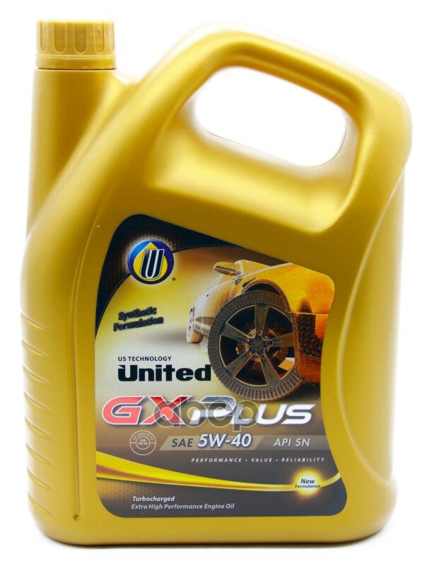 United Oil United Oil Масло моторное UNITED GX PLUS 5w40 SP A3/B4 4л/3,5 кг(4шт/1 кор) (12х