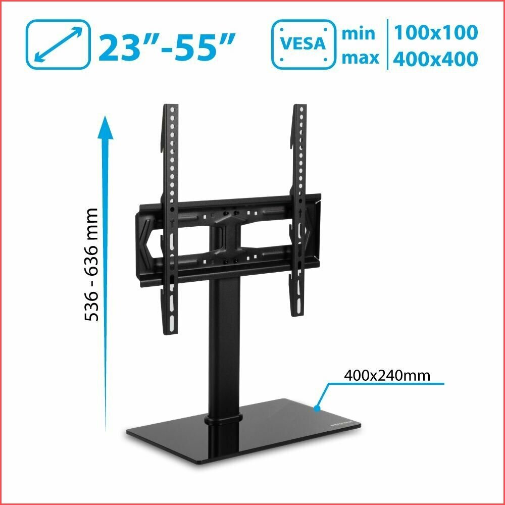 Универсальная подставка для телевизора KROMAX X-STAND-2 / до 55 дюймов / vesa 400x400