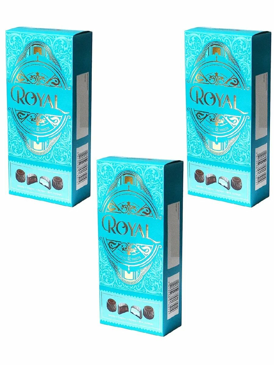 Юниаква Конфеты шоколадные Royal collection, 185 г, 3 уп