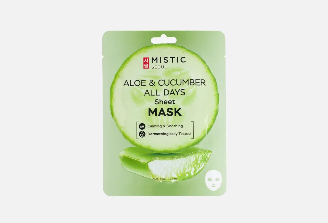 MISTIC ALOE & CUCUMBER ALL DAYS Маска для лица 1шт