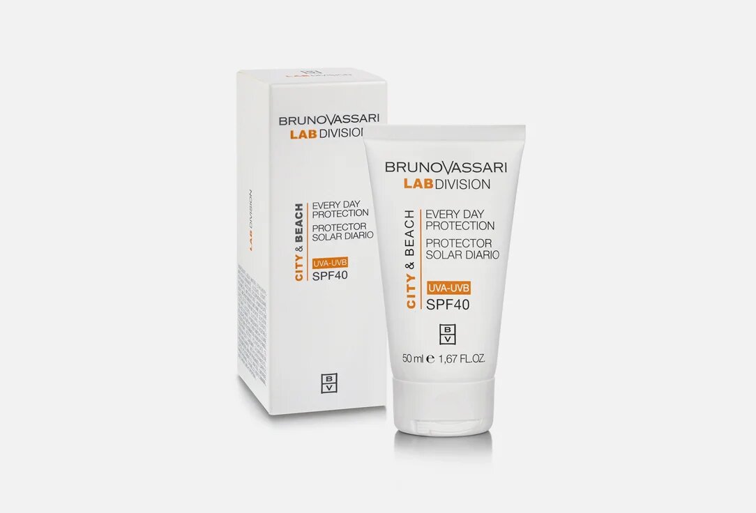 Bruno Vassari CITY & BEACH - EVERYDAY PROTECTION солнцезащитный крем С SPF 40 для ежедневного использования 50мл