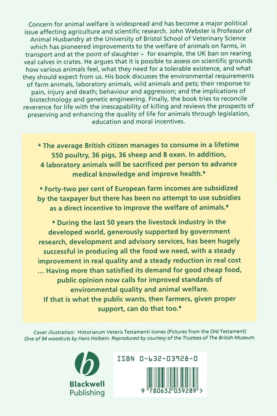 Animal Welfare. Tools for the Analysis of Biodiversity