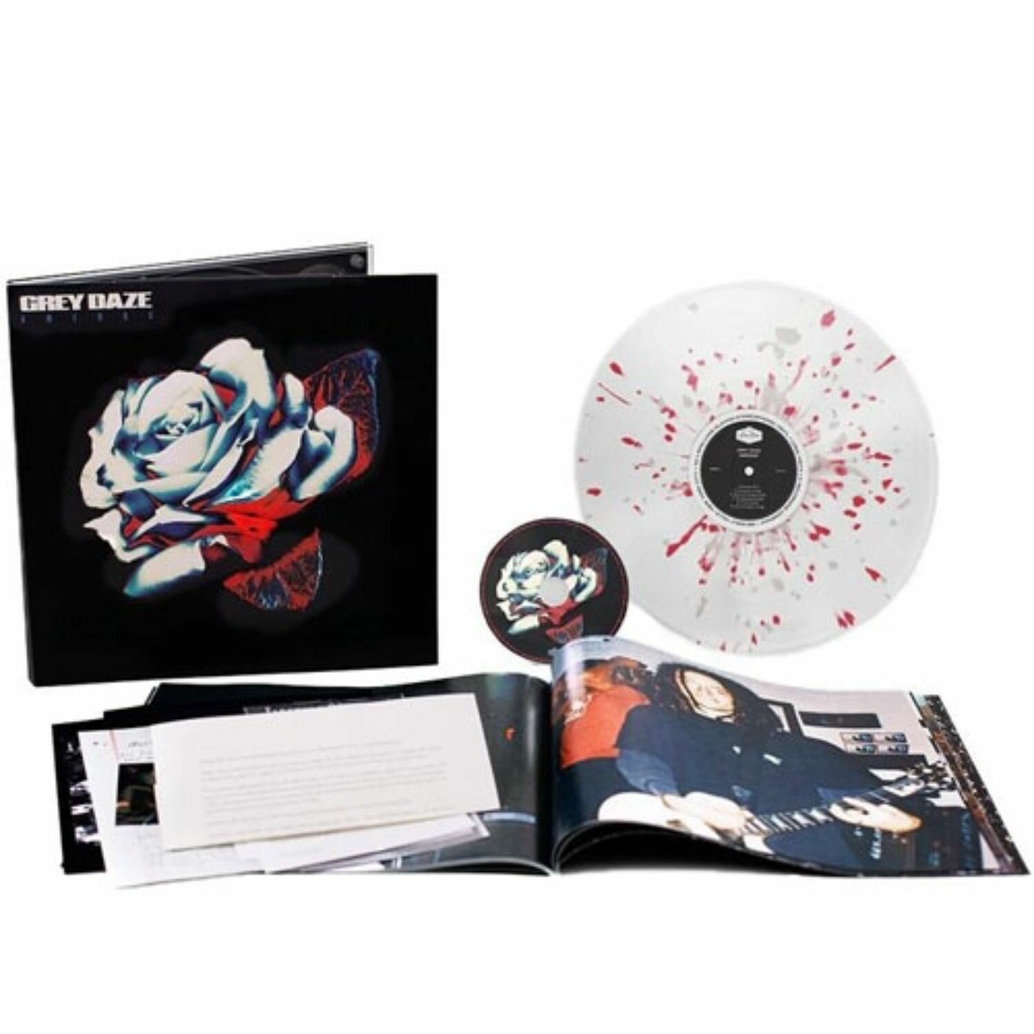 Виниловая пластинка Bone & Red Splatter, Grey Daze - Amends, Vinyl, LP + CD
