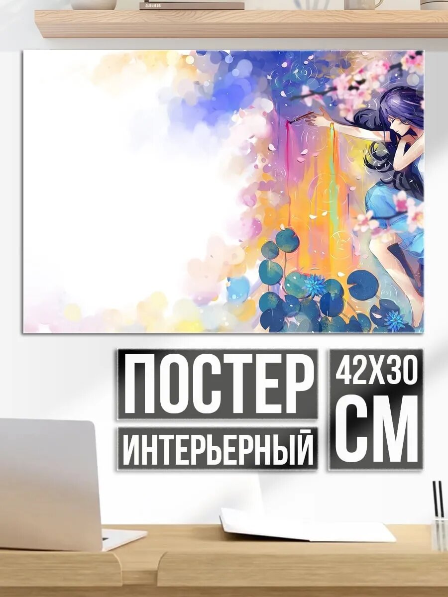 Плакат постер Аниме девушка весна