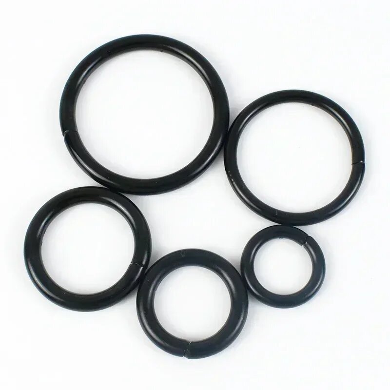 Meetee металлические пряжки с уплотнительным кольцом 10 шт. Черный, 38mm, Black