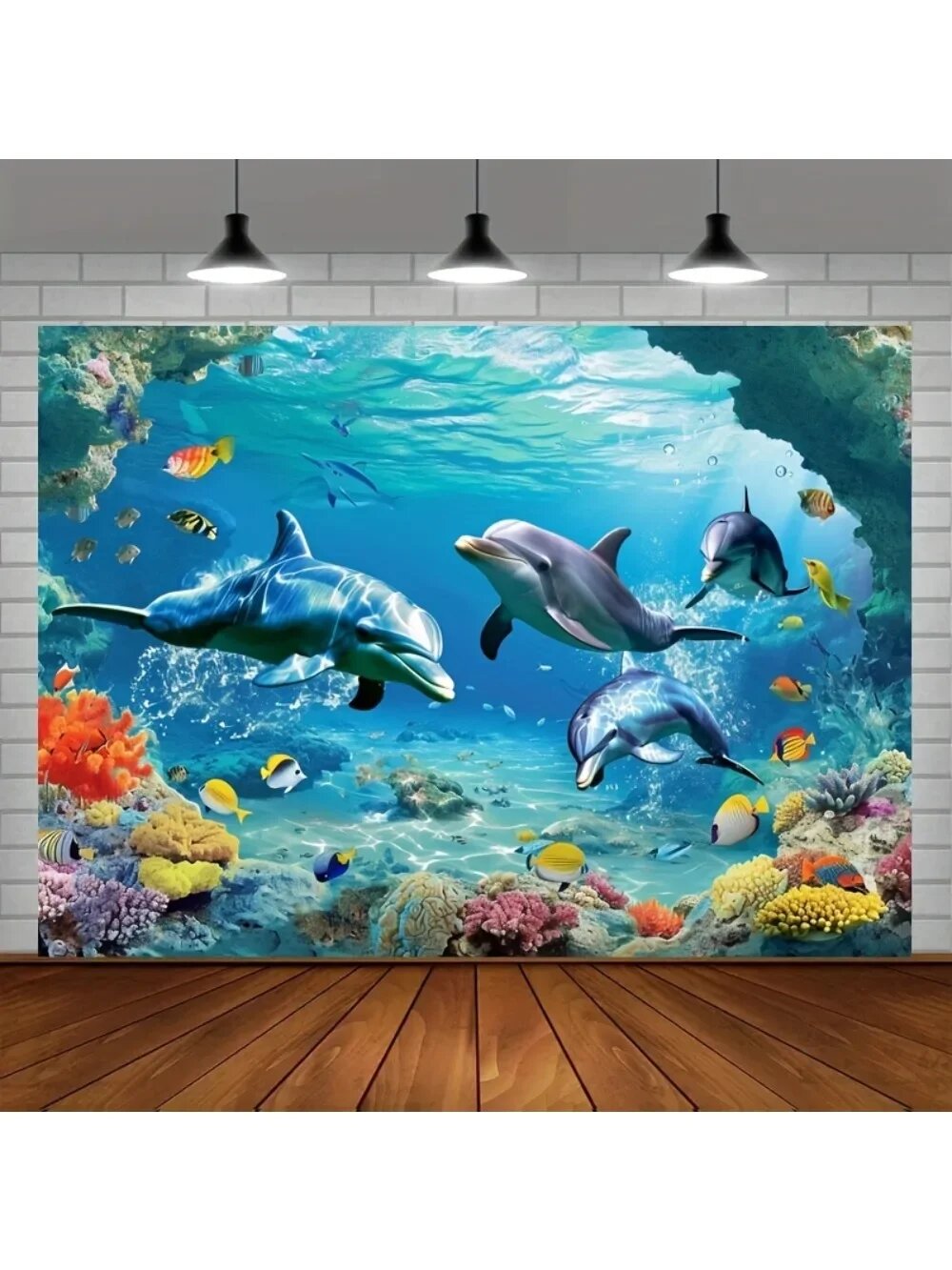 Виниловый фотофон «Подводный мир» Vinyl 75X50cm