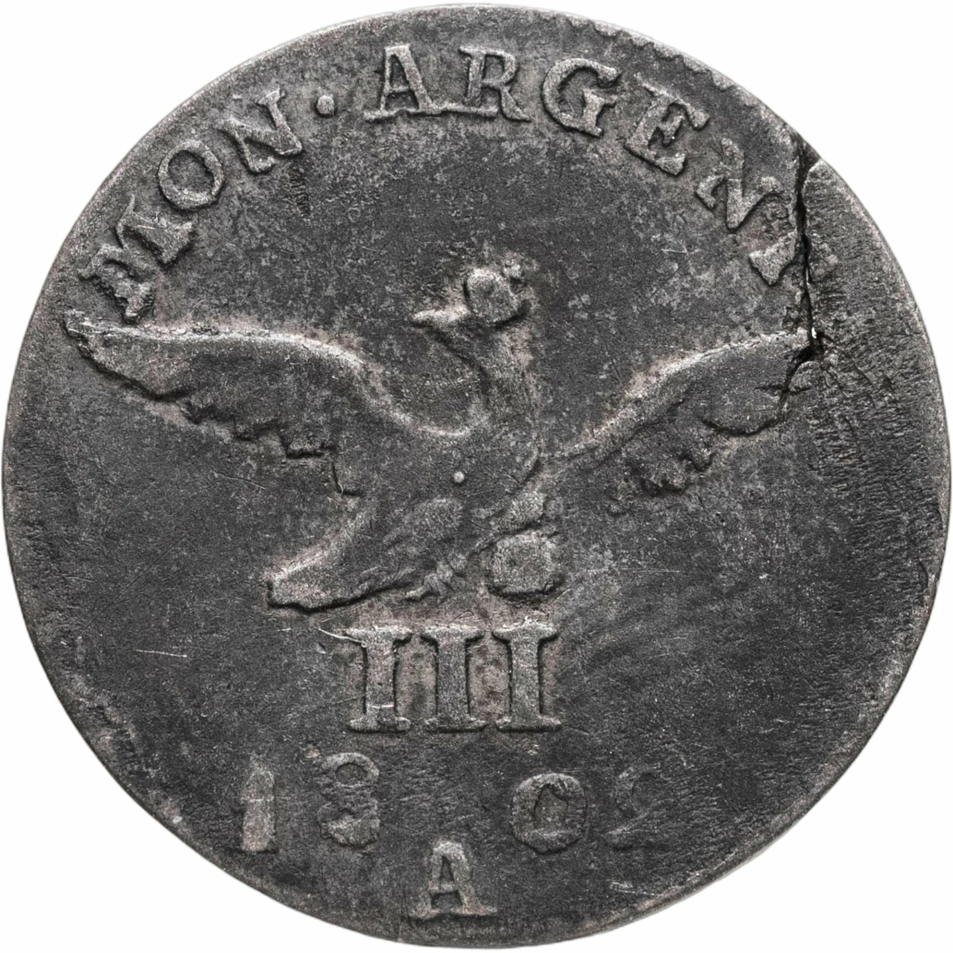 Германия, Пруссия 3 гроша 1802, Серебро 500, в сохранности VF
