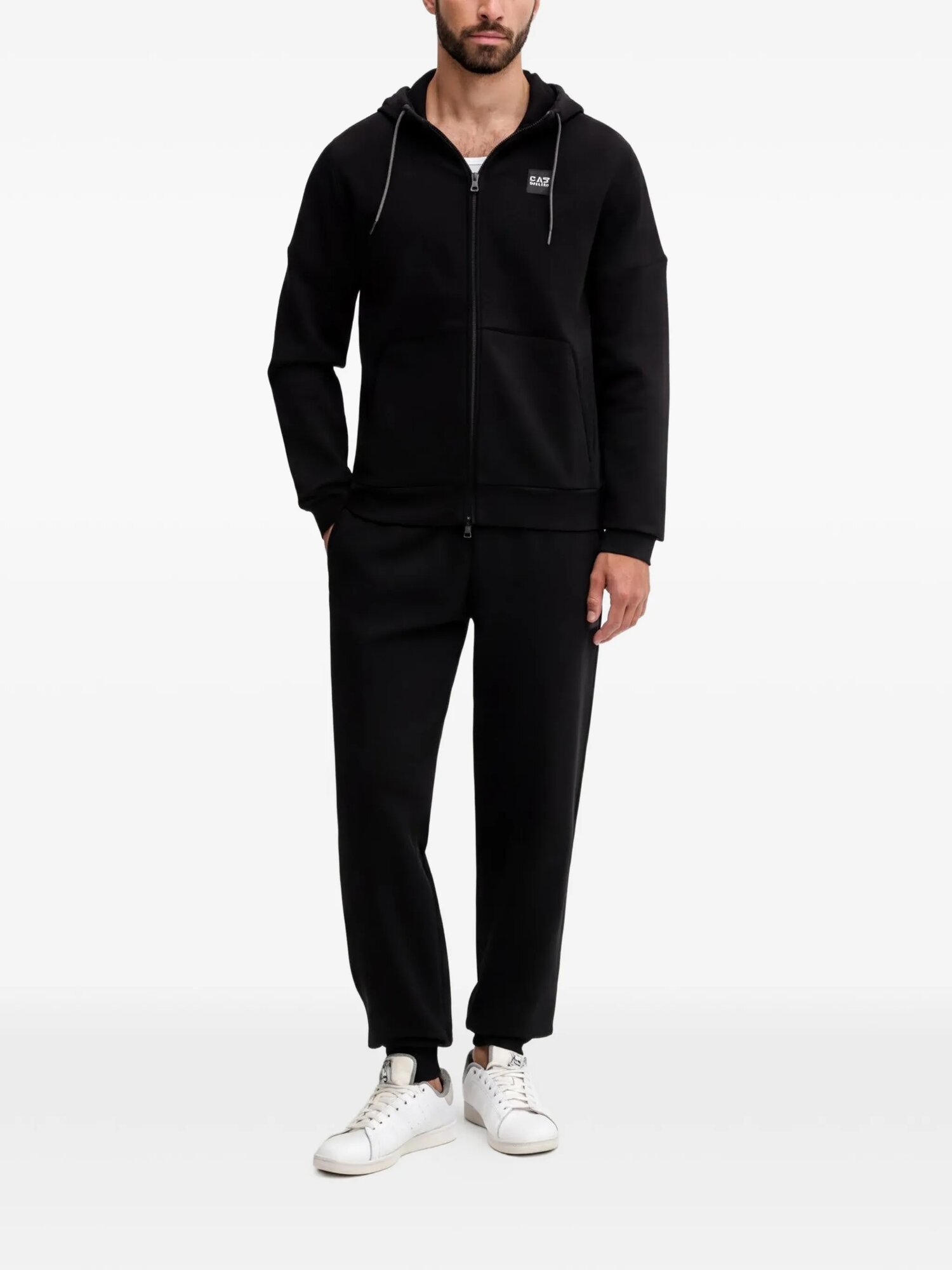 Худи Logo-embroidered zip-up hoodie