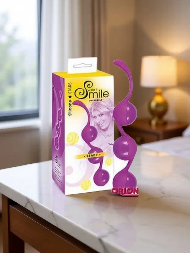 Вагинальные шарики Orion Smile Beady Balls, силиконовые, фиолетовые, 3 шт.