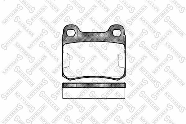 STELLOX Тормозные колодки задние для Mercedes-Benz W201 2.3/2.5 16V 84-93/W124 2.0-3.0D/TD 84-93