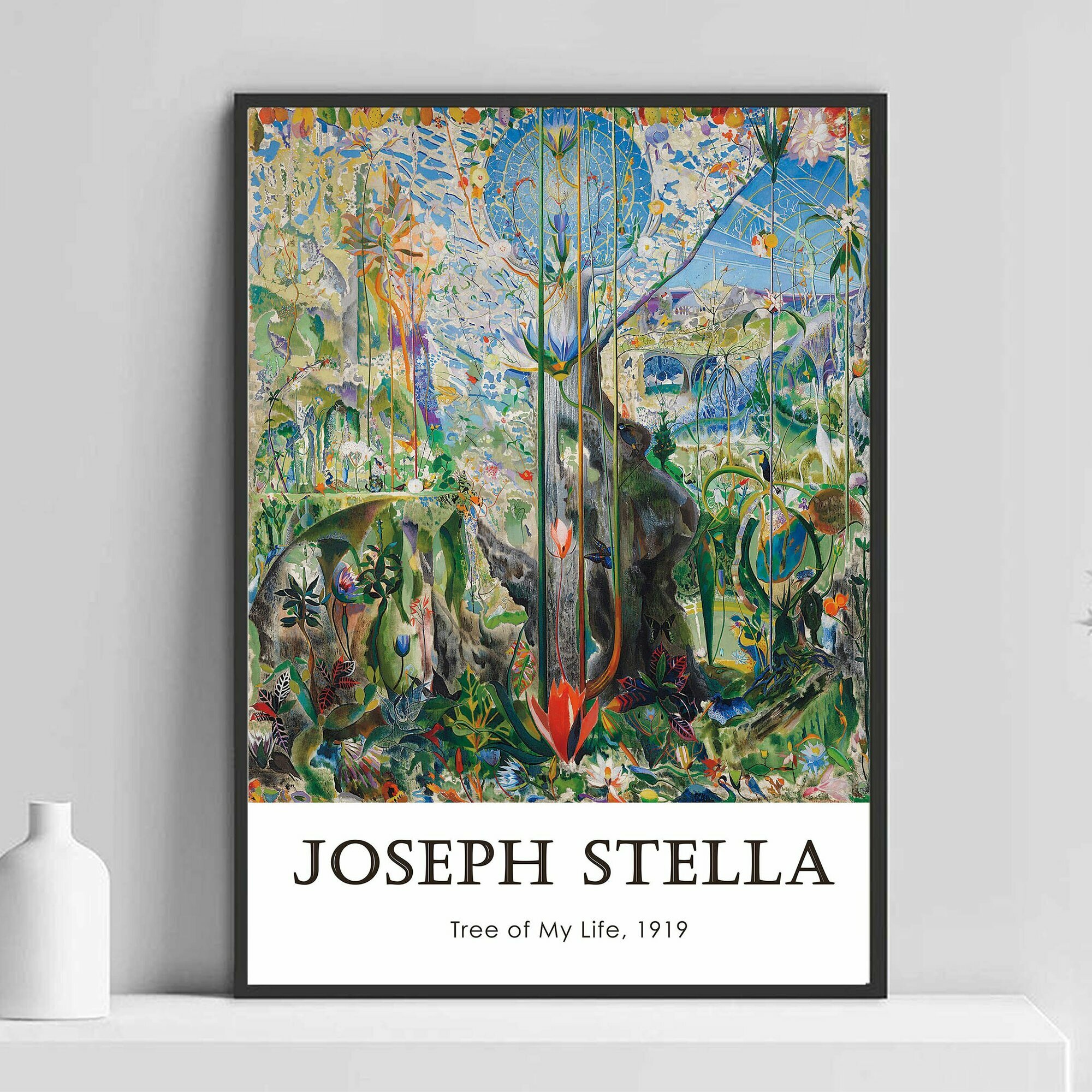 Интерьерный постер Древо Жизни Джозеф Стелла / Joseph Stella, без рамы, размер А2