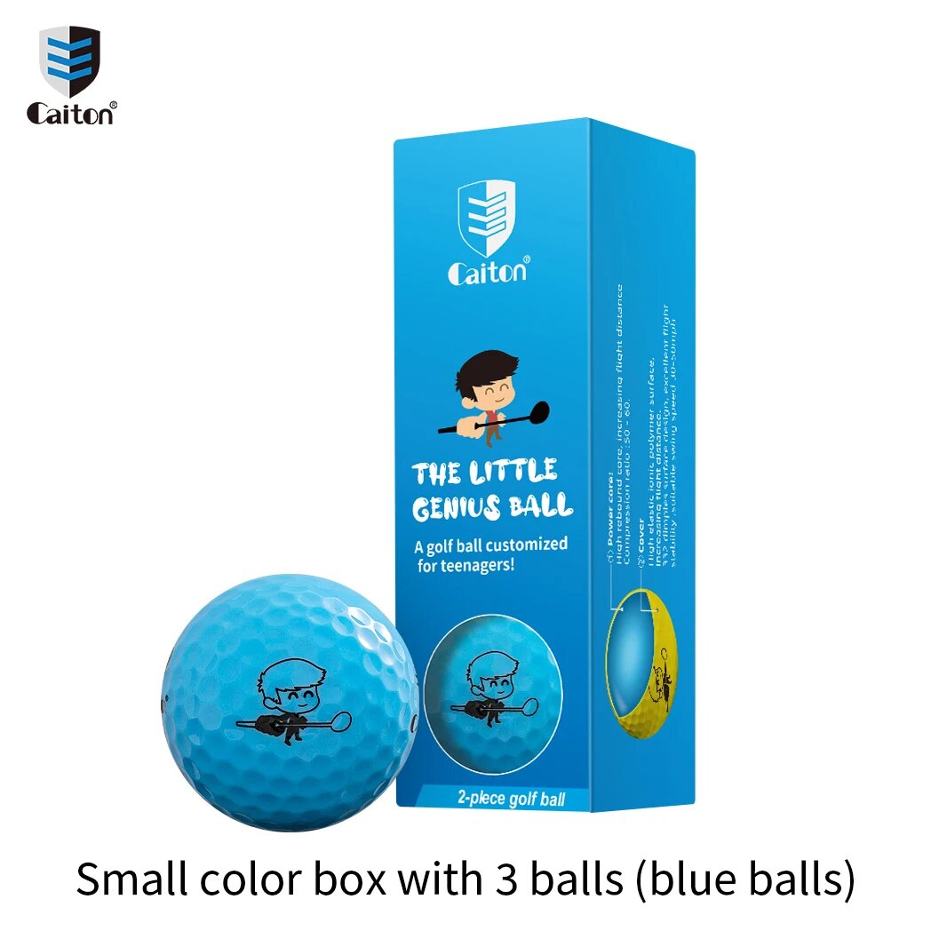 Мячи для гольфа Caiton Youth двухслойные 12/3 шт. Синий, 3Pcs(Blue)