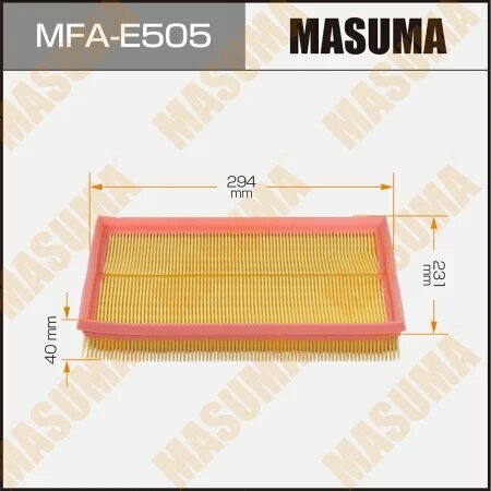 Фильтр воздушный Высота, H: 40 мм/Длина, W: 294 мм Masuma, MFA-E505
