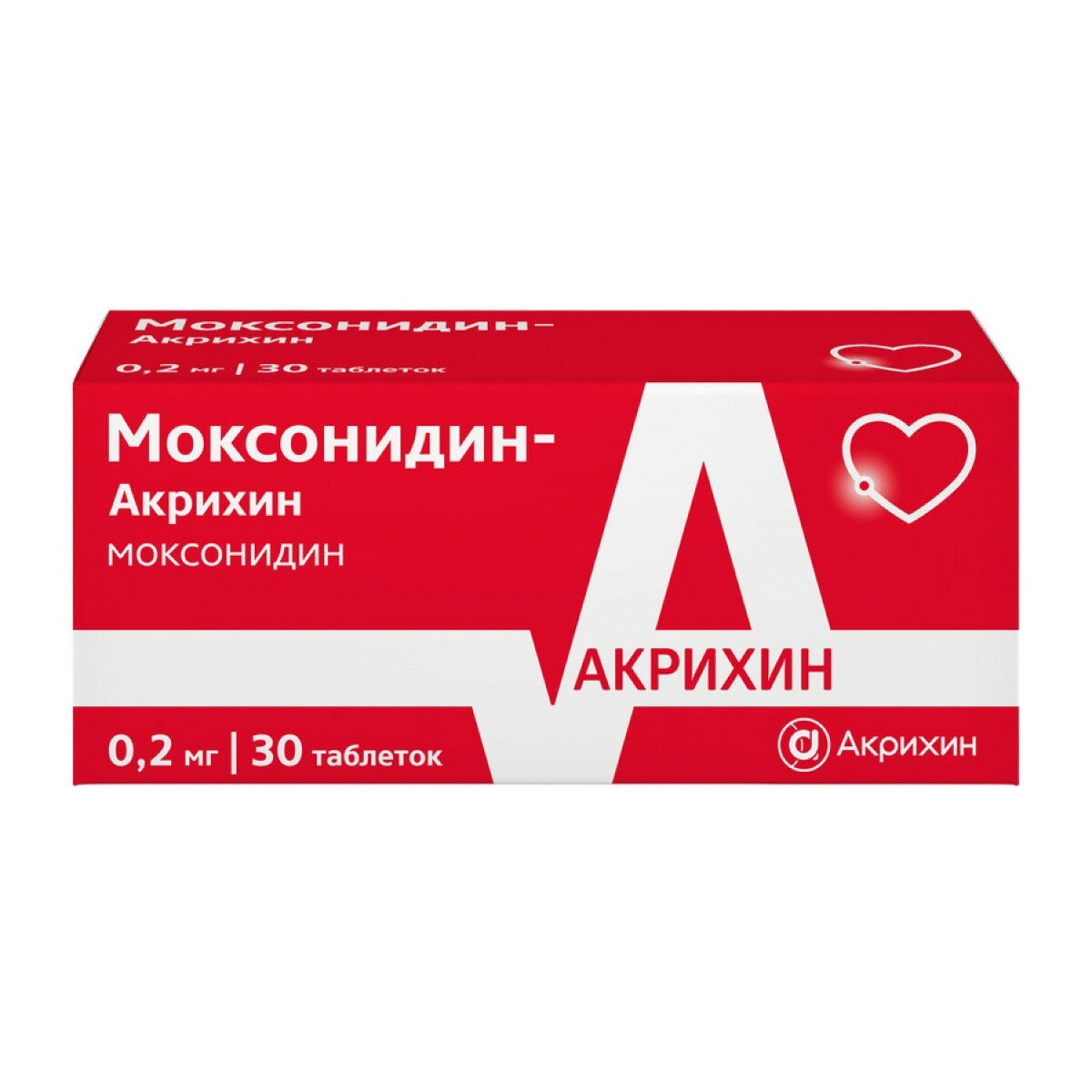 Моксонидин-Акрихин, таблетки покрыт. плен. об. 0.2 мг, 30 шт.