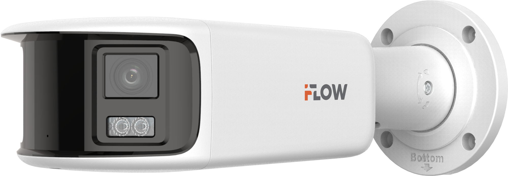 IP-камера iFLOW F-IC-2244PCMS/A, уличная, цилиндрическая, 4 Мп, 180°, ИК-подсветка 40 м