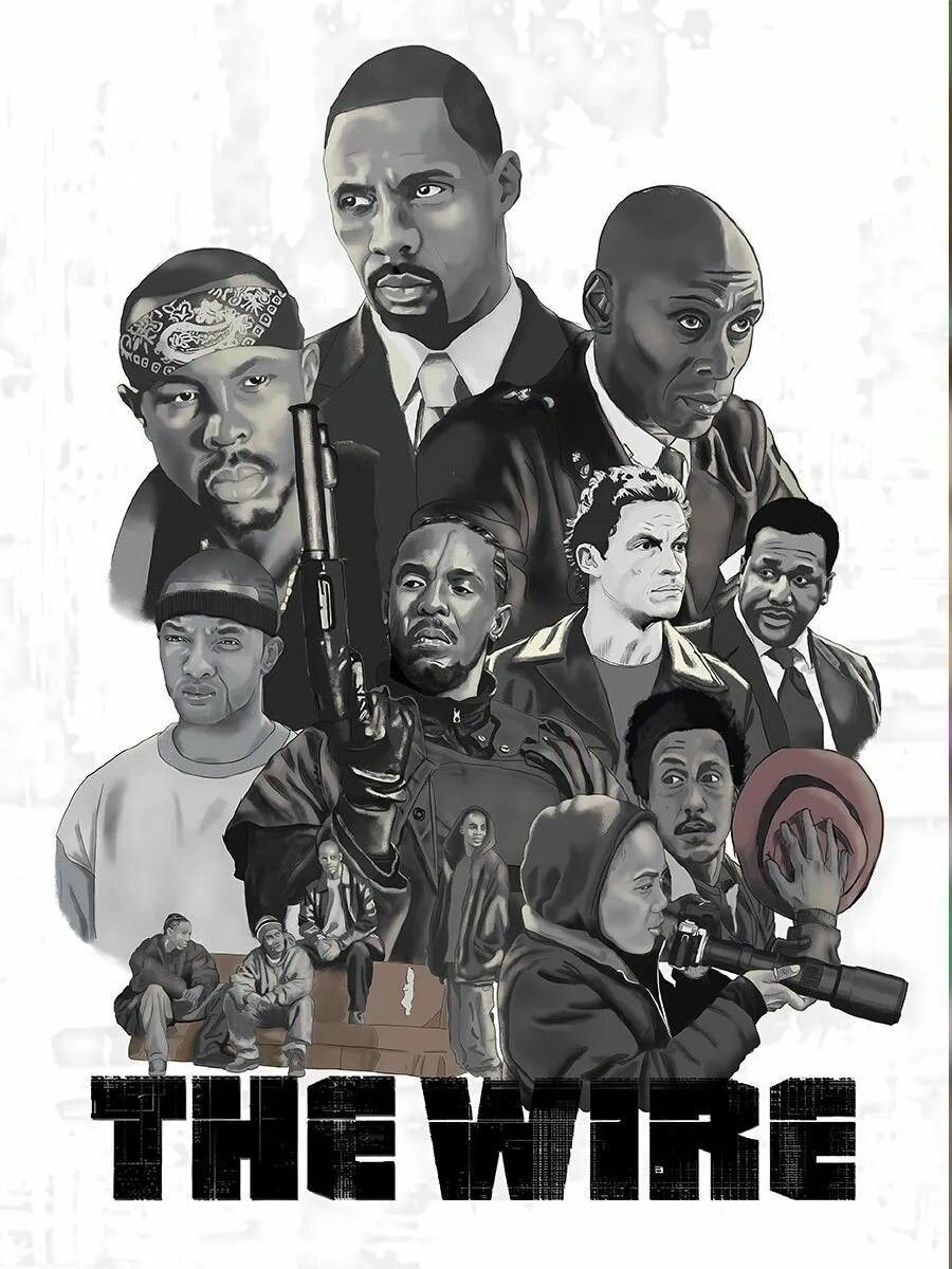 Постер для интерьера на стену (40х50 см). Сериал "Прослушка" (The Wire)
