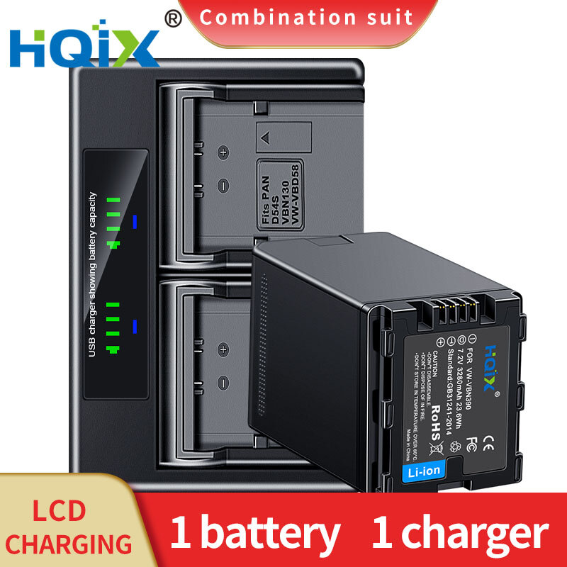HQIX для Panasoinc HDC-HS900 SD800GK TM900 SD800 SD900 TM900GK HC-X920M X900MGK камера VW-VBN390 Двойное зарядное устройство Аккумулятор