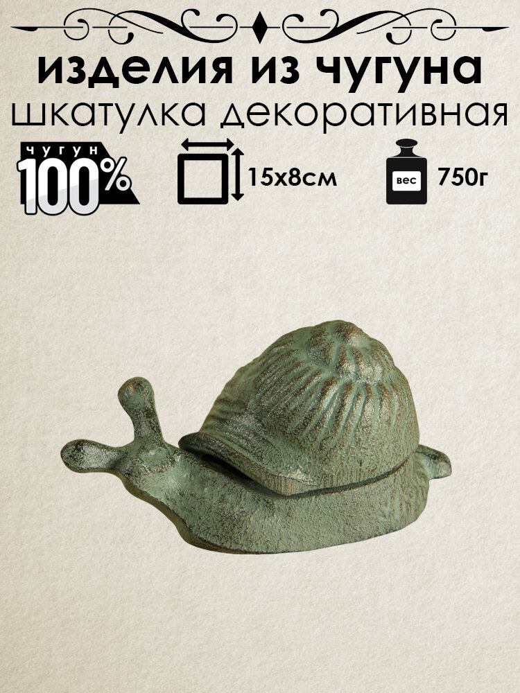 Шкатулка из чугуна Iron Garden Улитка