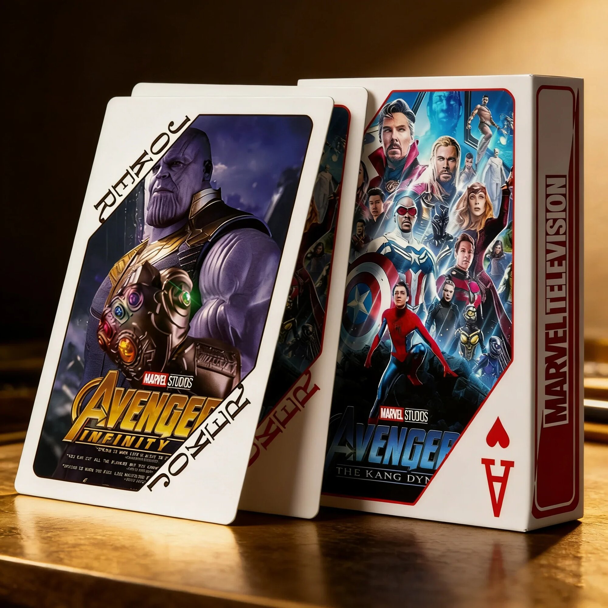 Коллекционная Игральная Колода Marvel «Мстители» С Изображениями Железного Человека, Капитана Америки, Тора, Черной Пантеры
