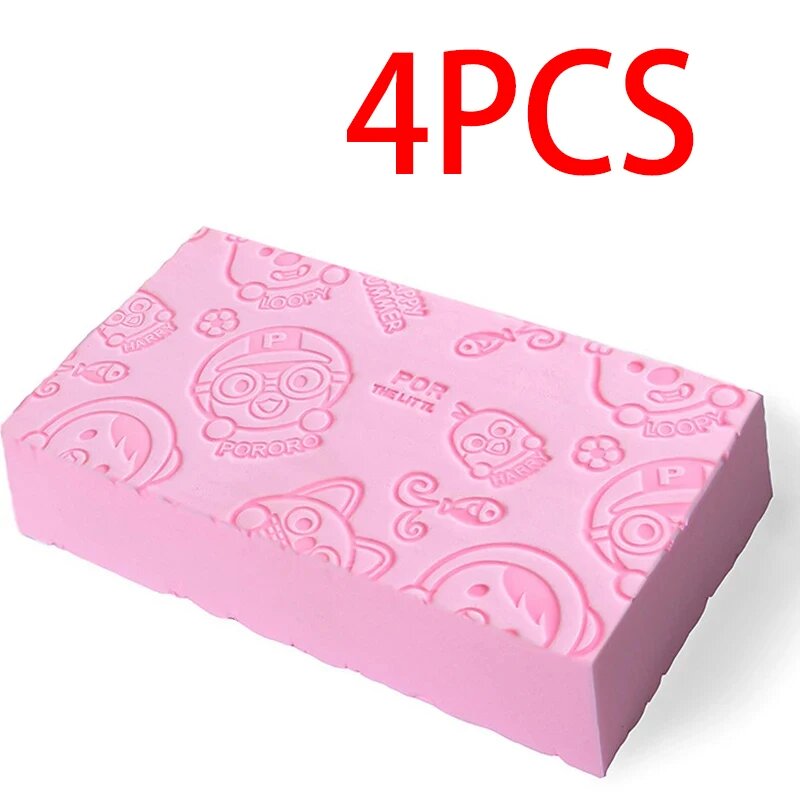 Розовые губки для тела 4PCS KT-pink