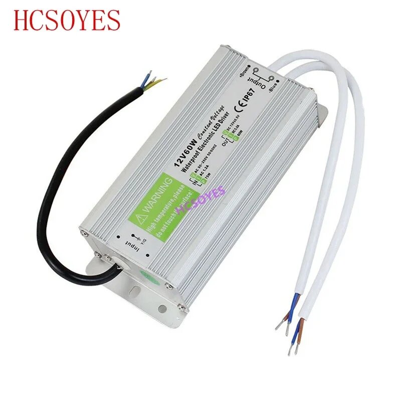 HCSOYES Водонепроницаемый светодиодный драйвер 12/24В 10-150Вт 25W, 24V