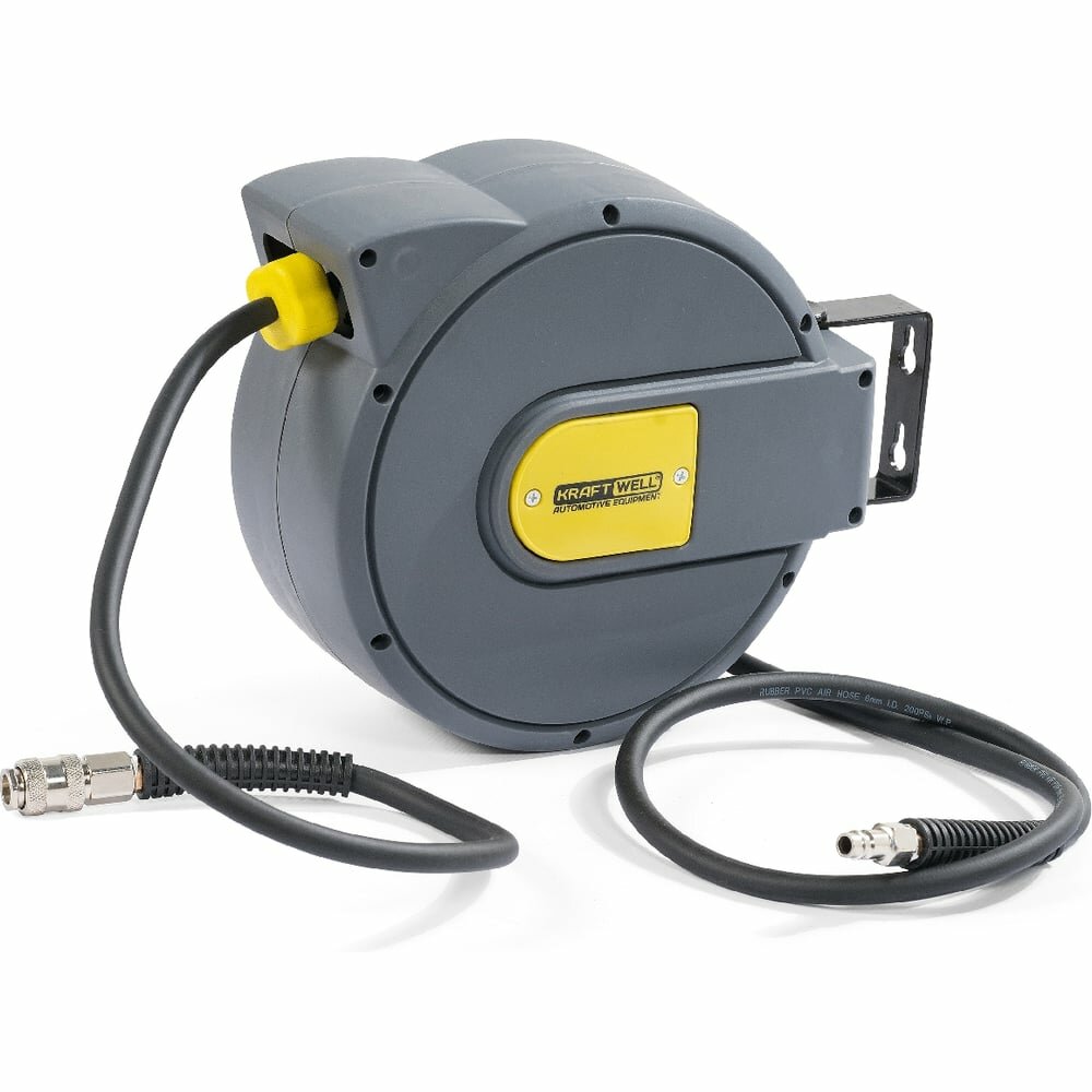 Катушка со шлангом 10 м, 8х12 мм, 20 бар KraftWell KRW1731. C6