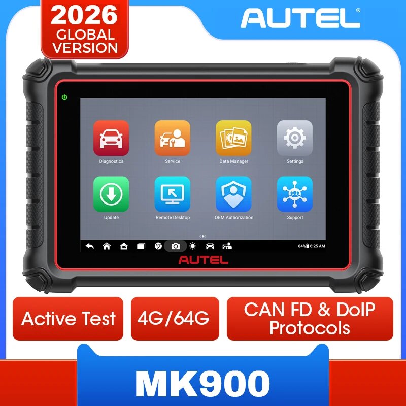 Сканер OBDII Autel MaxiCOM MK900 Инструмент для диагностики всех систем Активный тест DoIP CAN FD FCA Autoauth SGW Обновление MK808BT PRO