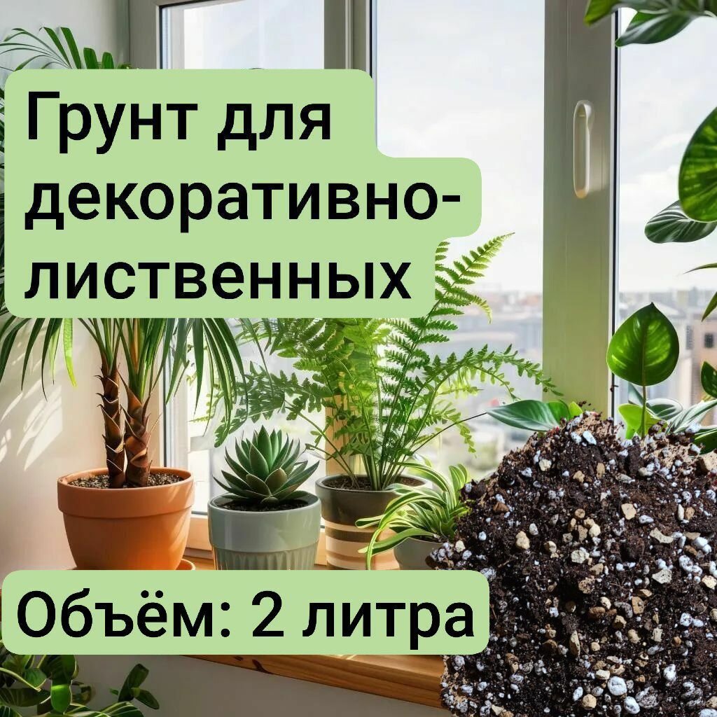 Грунт для Декоративно-Лиственных растений 2 литра