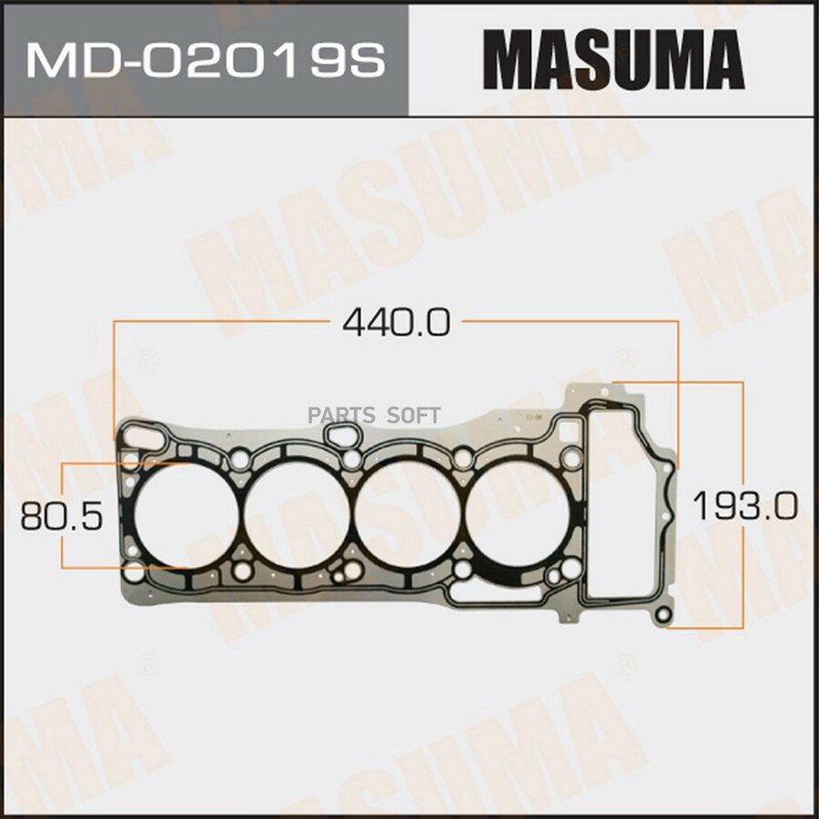 Прокладка ГБЦ MASUMA MD-02019S | цена за 1 шт