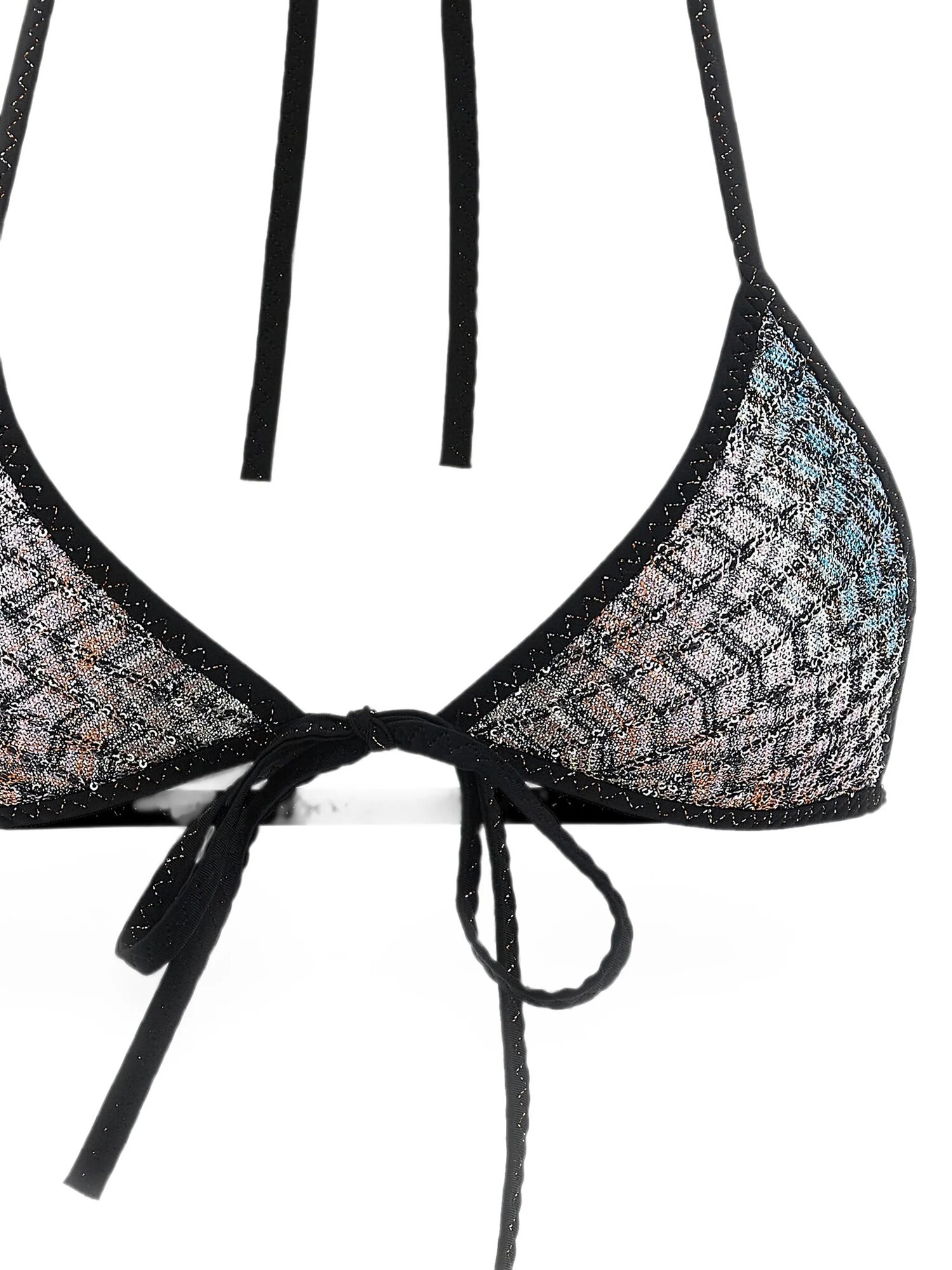 Купальник Missoni Caperdoni sequin-embellished zigzag bikini, размер 44, черный/черный — фото 1
