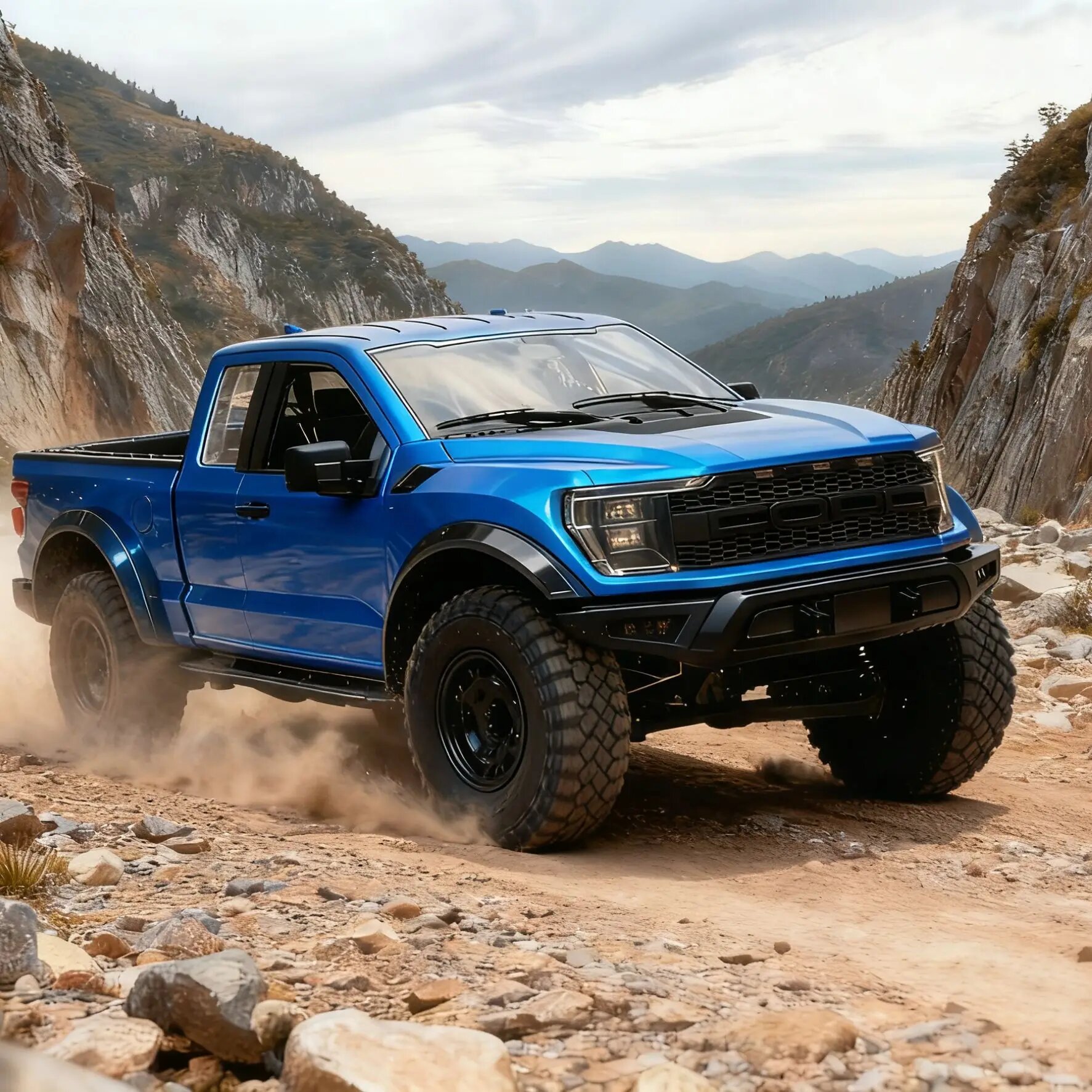 Радиоуправляемый внедорожник F150 1/12 металлический 2.4G Синий, F-150 blue