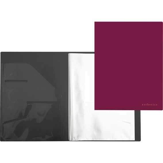 Папка с вкладышами 20 файлов deVENTE А5 "Esthetics" 3101535, бургунди, Soft Touch, 700мкм, вкладыши 30мкм