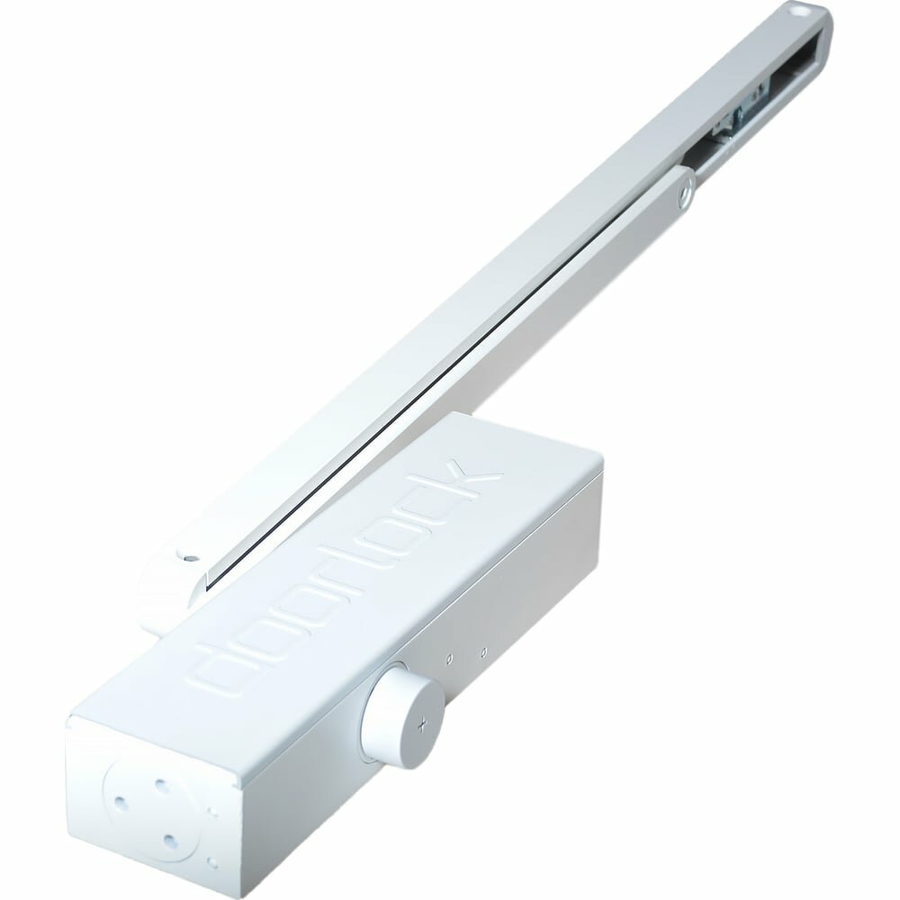 Доводчик со скользящей тягой Doorlock dl340s bc en1-4 белый 75567
